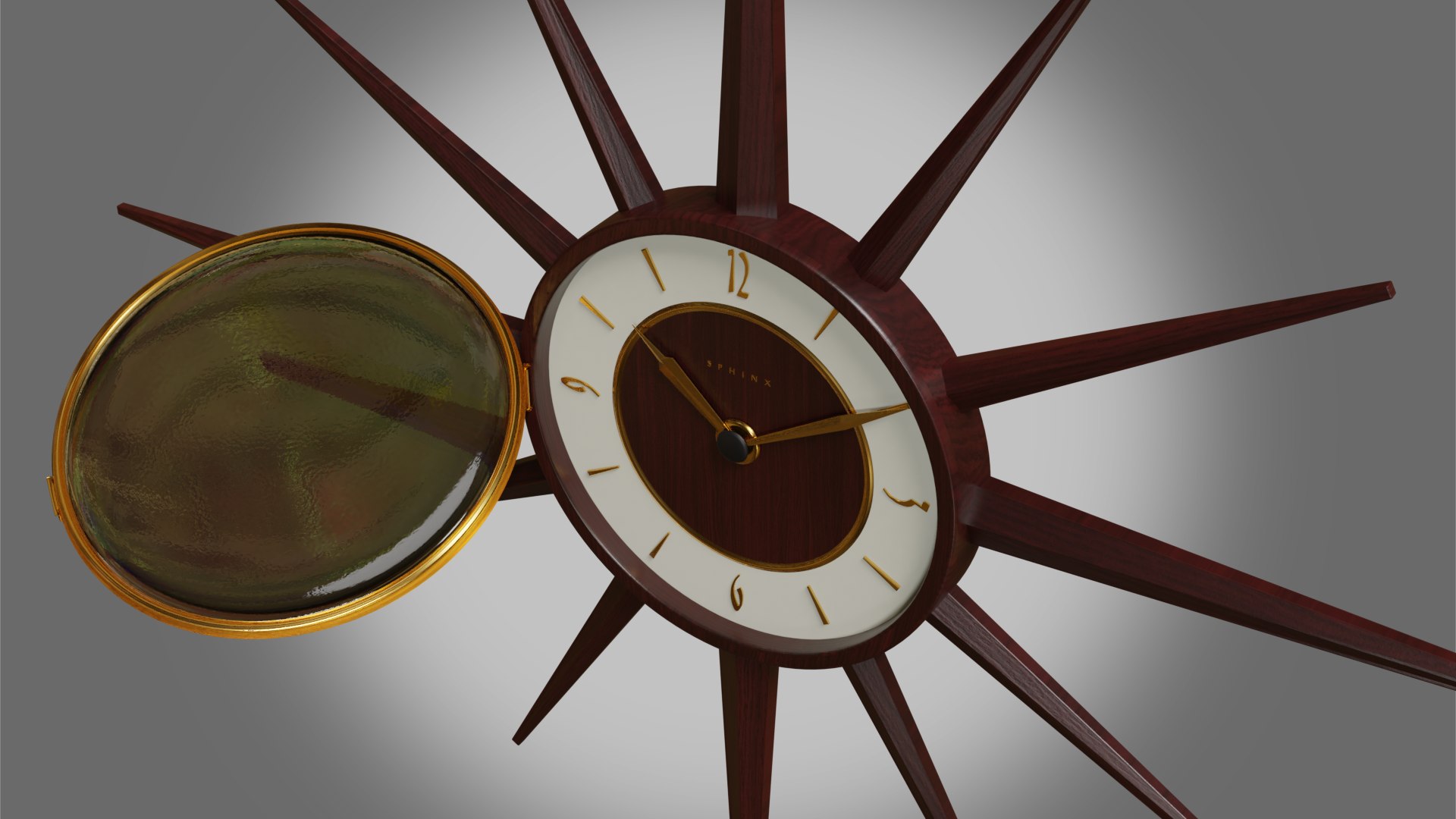 Retro Star Clock 3D - TurboSquid 1623837