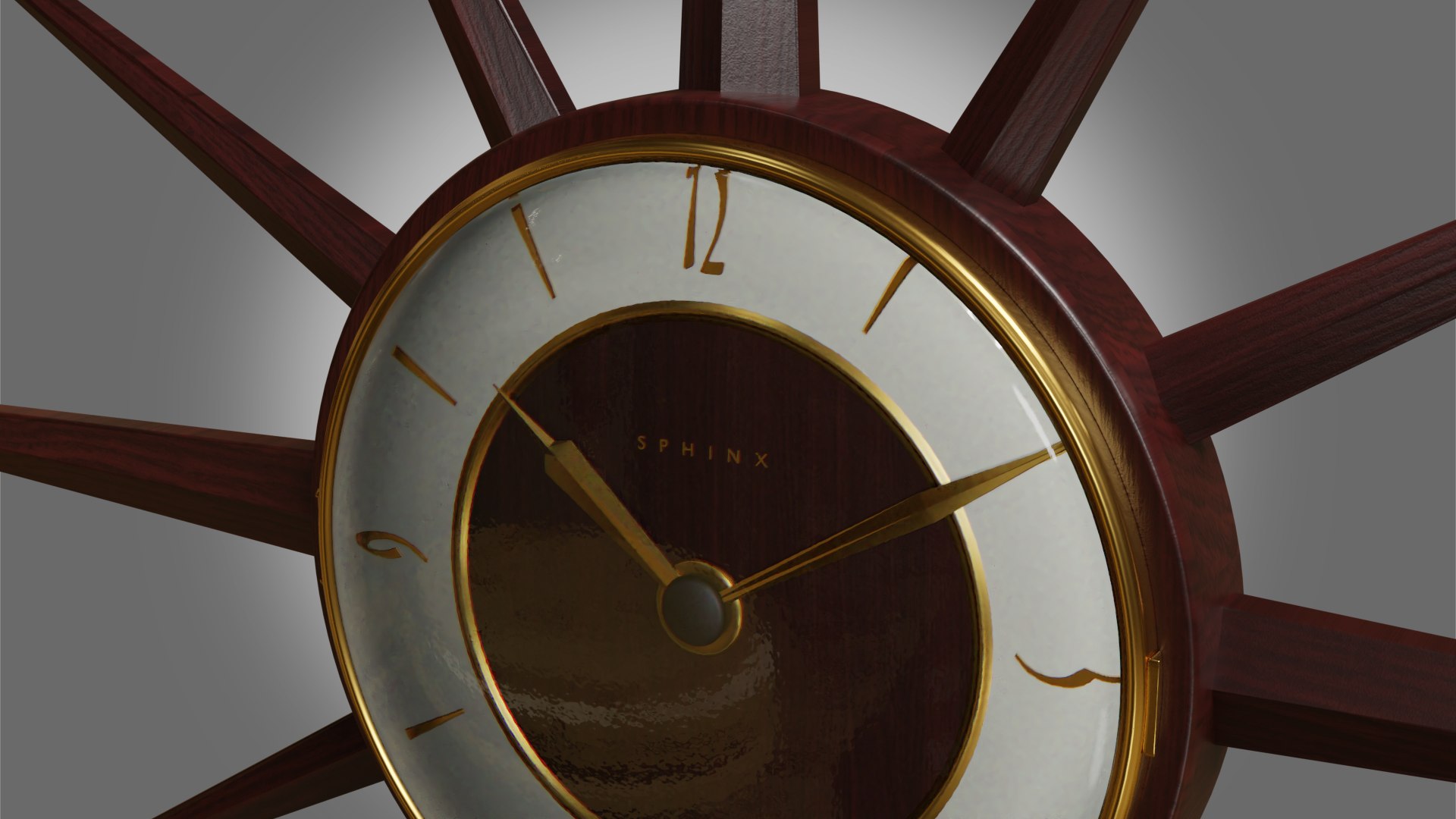 Retro Star Clock 3D - TurboSquid 1623837