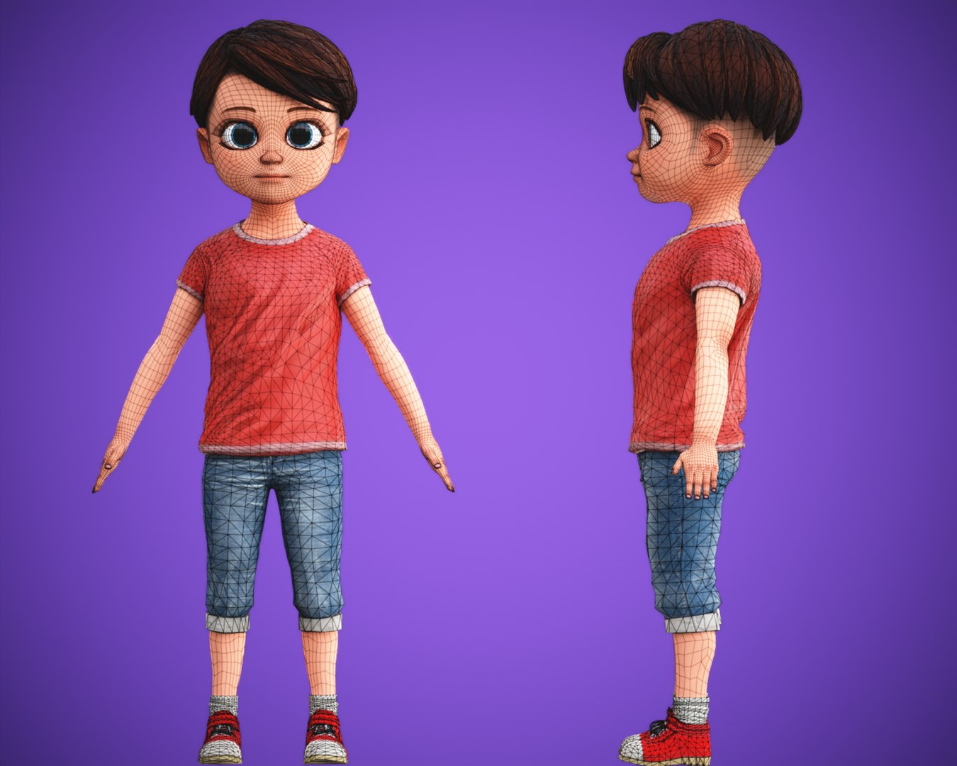 3D Stylized Cartoon Boy Character Rigged - TurboSquid 2078550