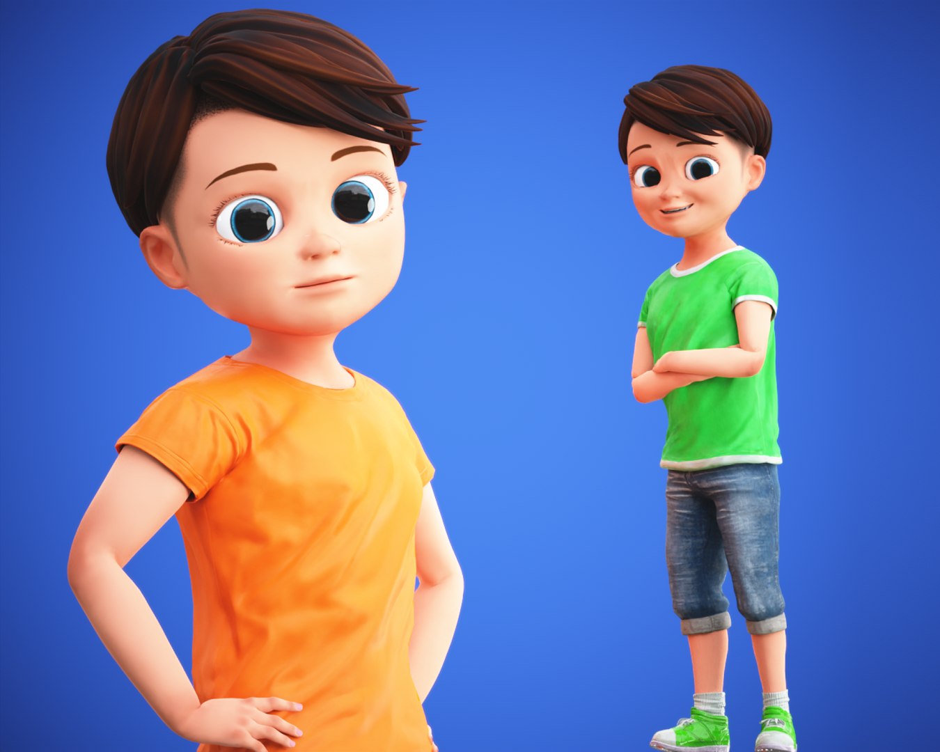 3D Stylized Cartoon Boy Character Rigged - TurboSquid 2078550