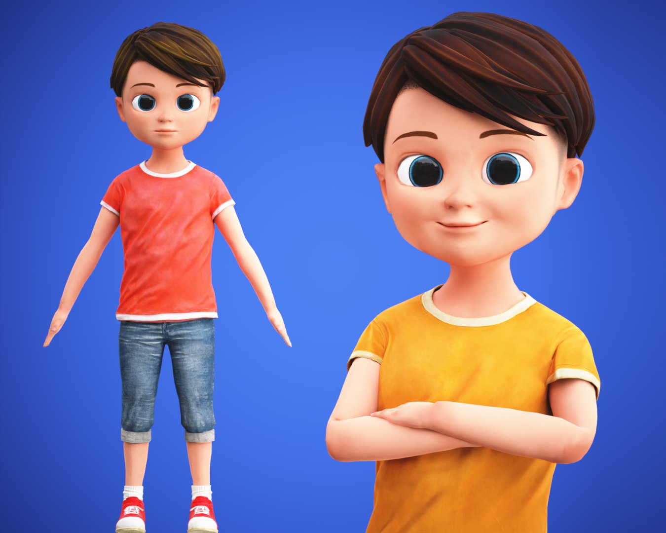 3D Stylized Cartoon Boy Character Rigged - TurboSquid 2078550