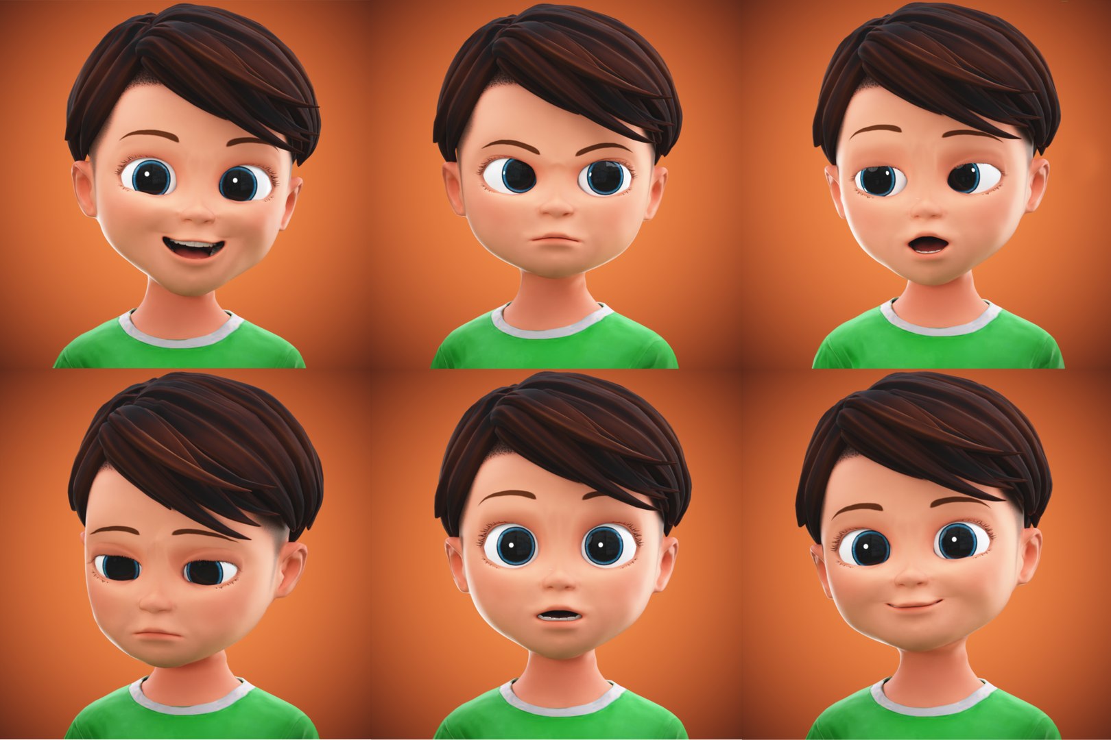 3D Stylized Cartoon Boy Character Rigged - TurboSquid 2078550