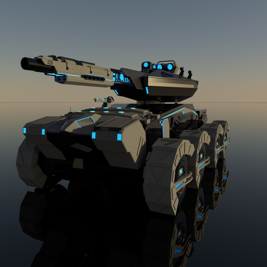 3D Model Futuristic Tank - TurboSquid 1375896