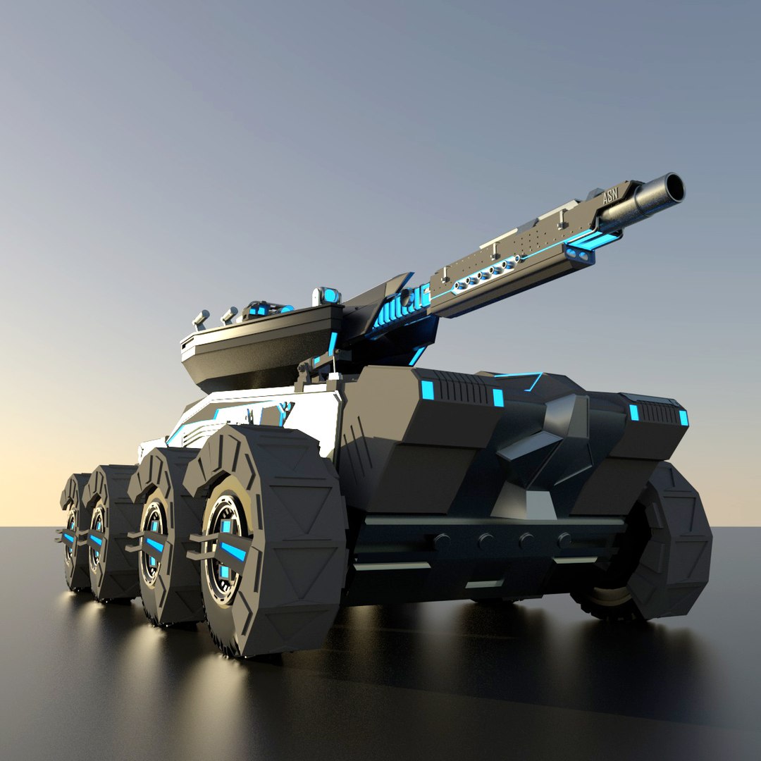 3D Model Futuristic Tank - TurboSquid 1375896