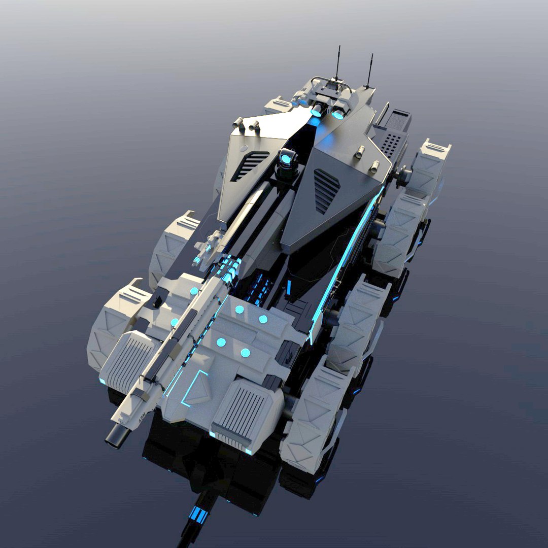 3D Model Futuristic Tank - TurboSquid 1375896
