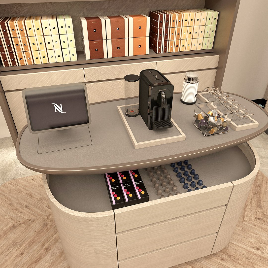 Nespresso Coffee Shop 3D Model - TurboSquid 2061820