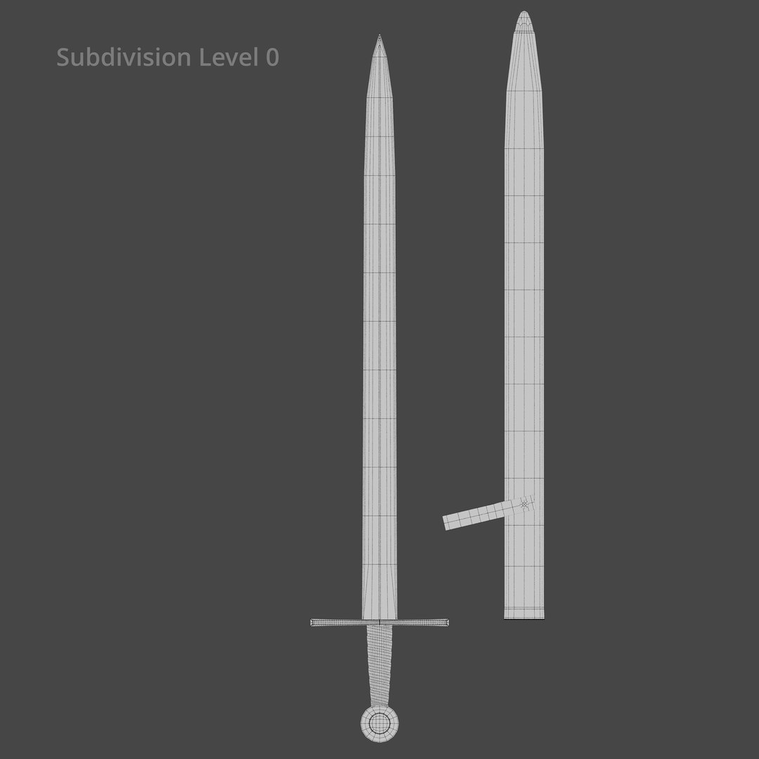 Medieval Sword 05 plus old texture and sheath 3D model - TurboSquid 2043089