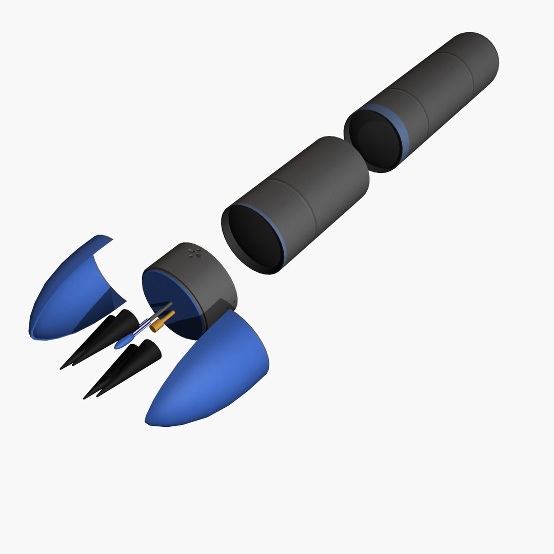 Chinese Ballistic Missile Jl-2 3d 3ds