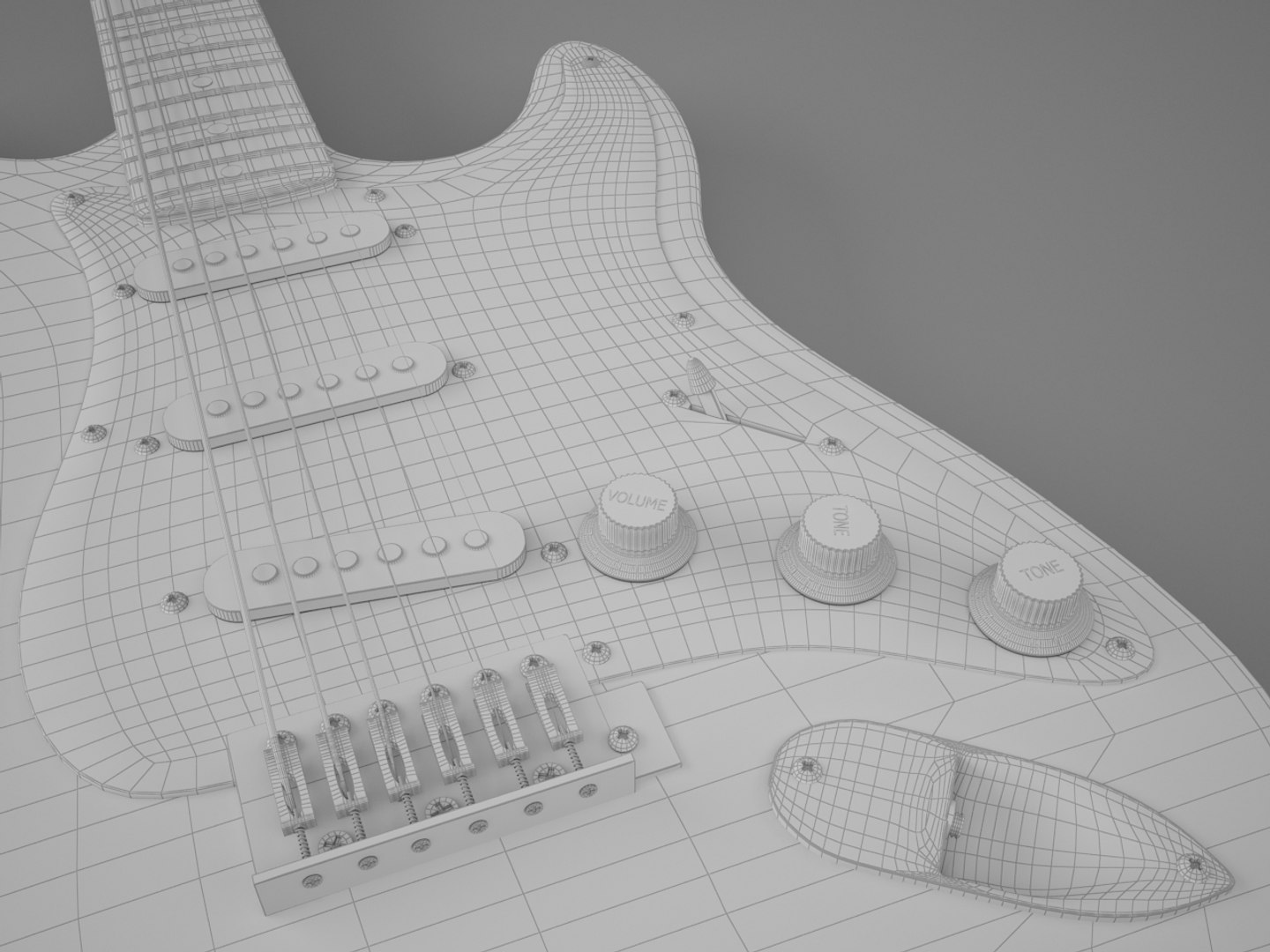 3d Instrument Guitar Model