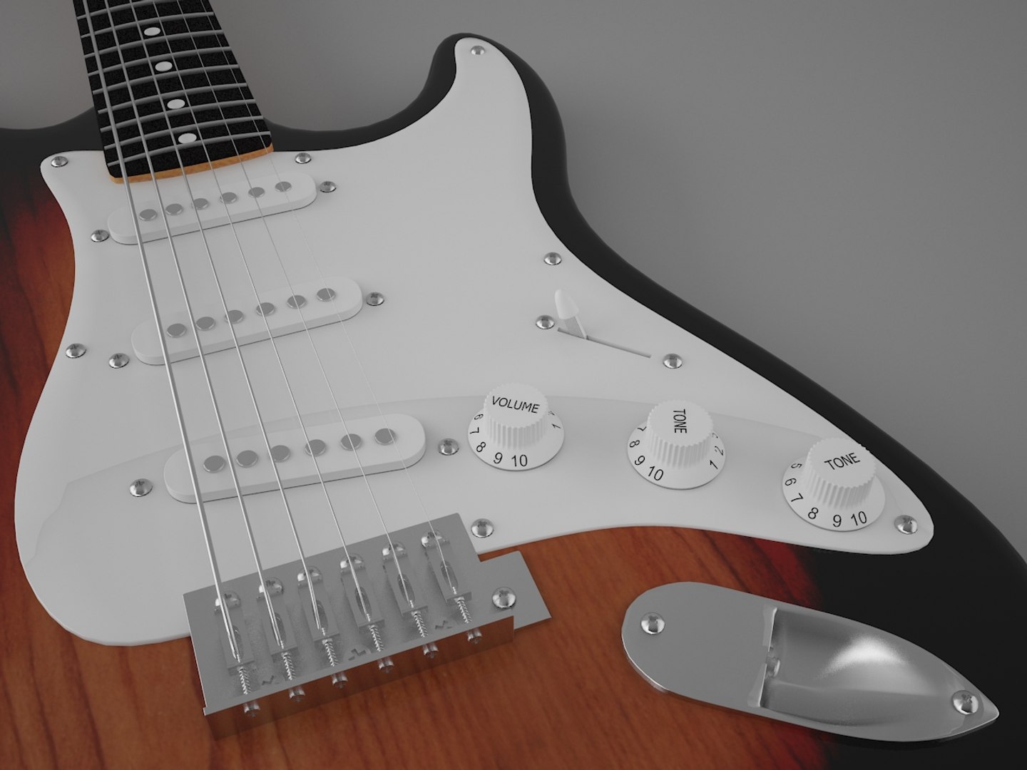 3d Instrument Guitar Model
