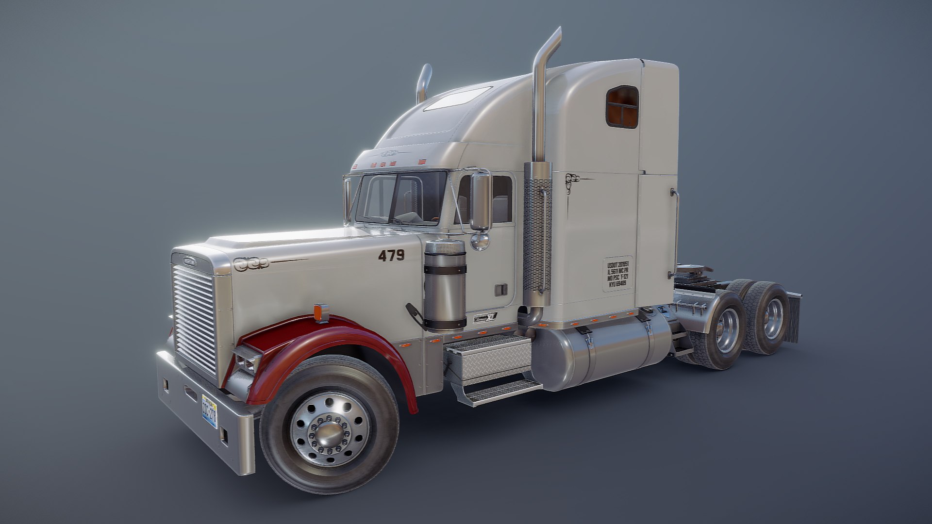 3D Freightliner Classic XL semitruck - TurboSquid 2043835