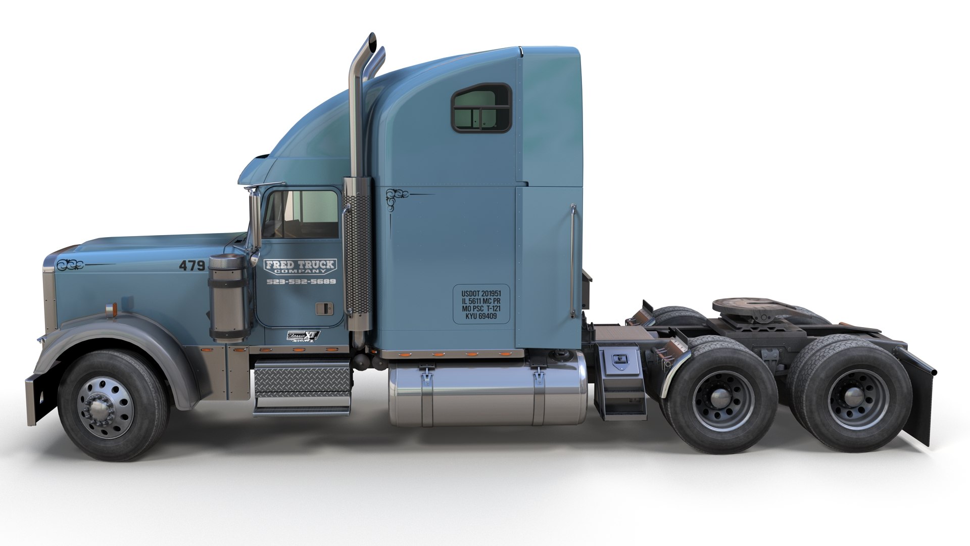3D Freightliner Classic XL semitruck - TurboSquid 2043835