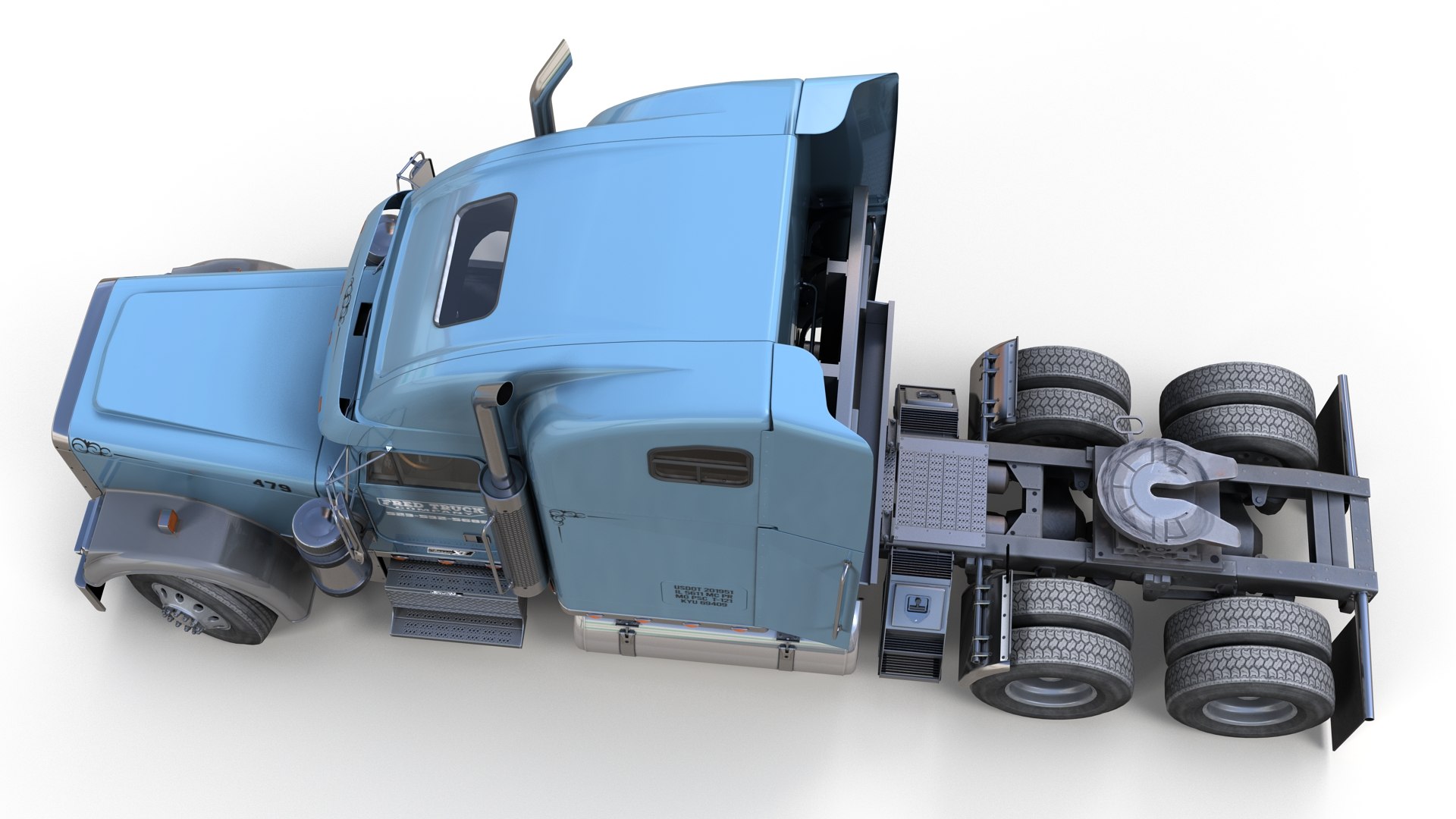 3D Freightliner Classic XL semitruck - TurboSquid 2043835