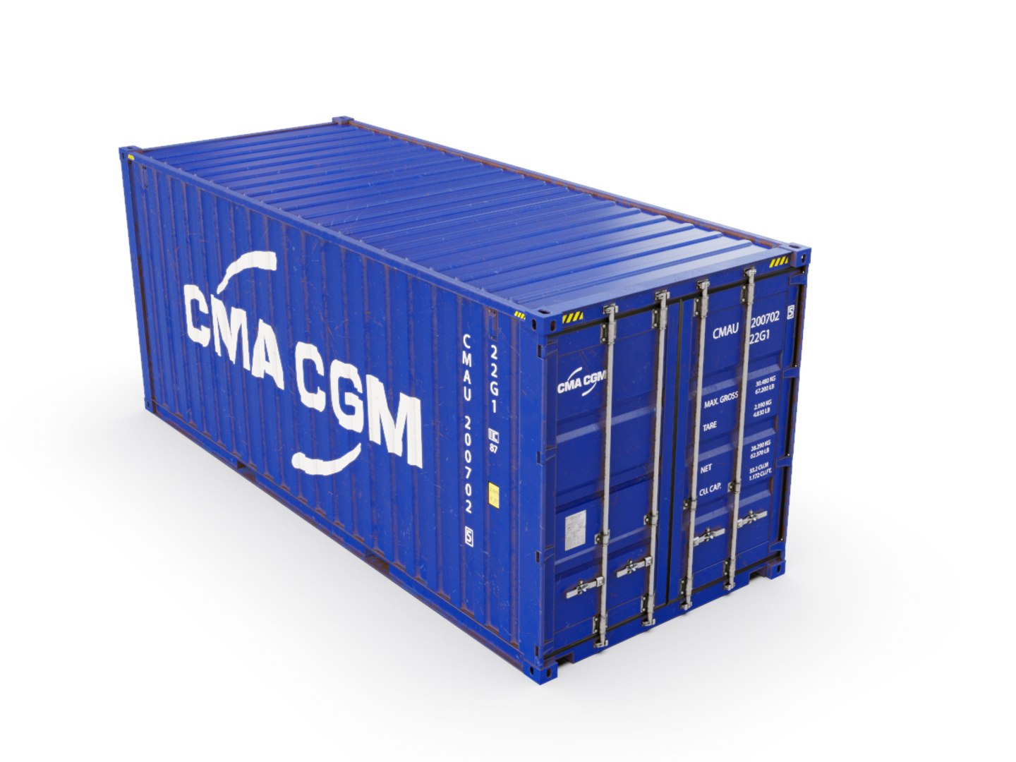 Shipping Container Cma-cgm 20 Feet 3D - TurboSquid 1618279