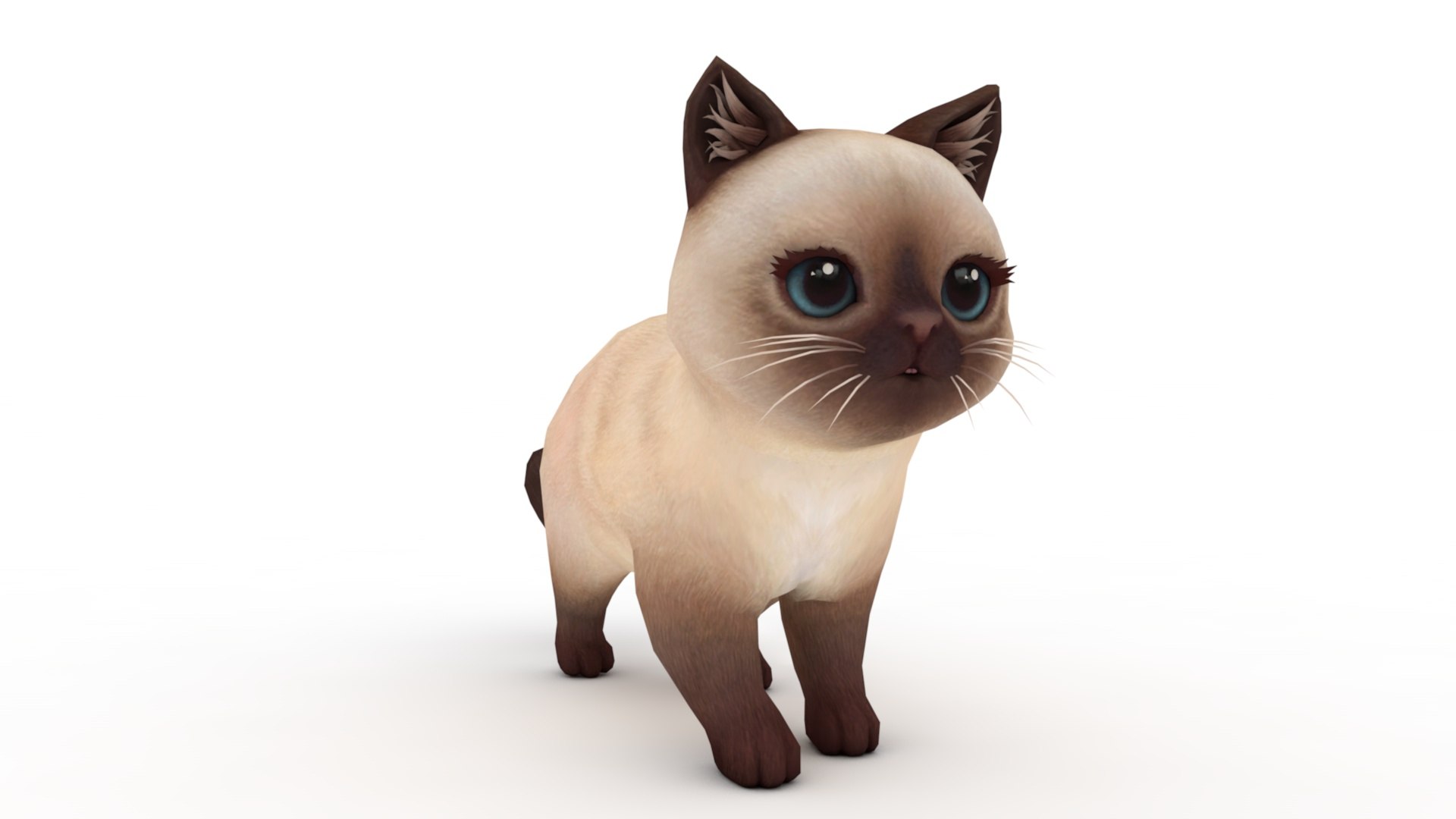 3D Cute Cartoon Cat 3D Model - TurboSquid 2007824
