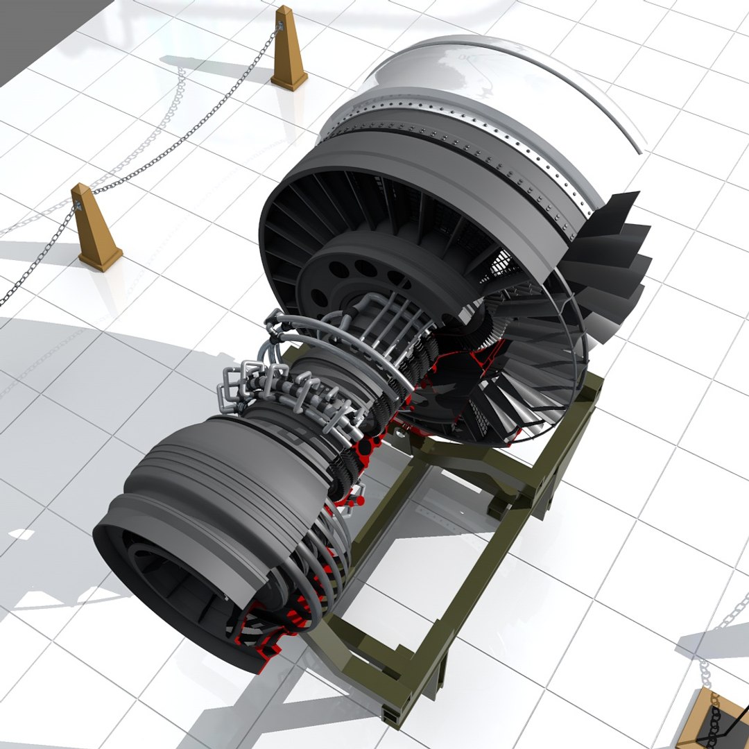 3d Aircraft Engine Model