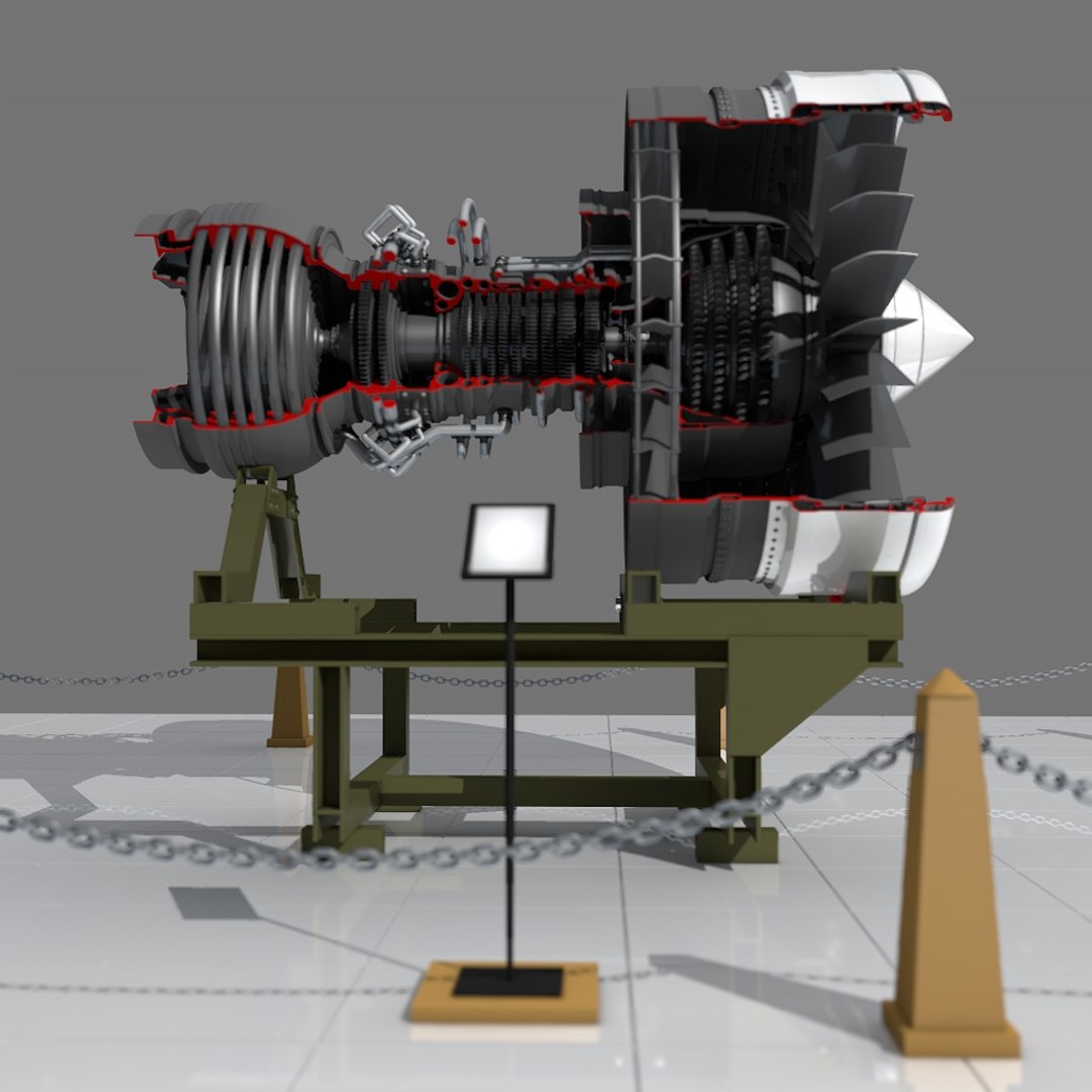 3d Aircraft Engine Model