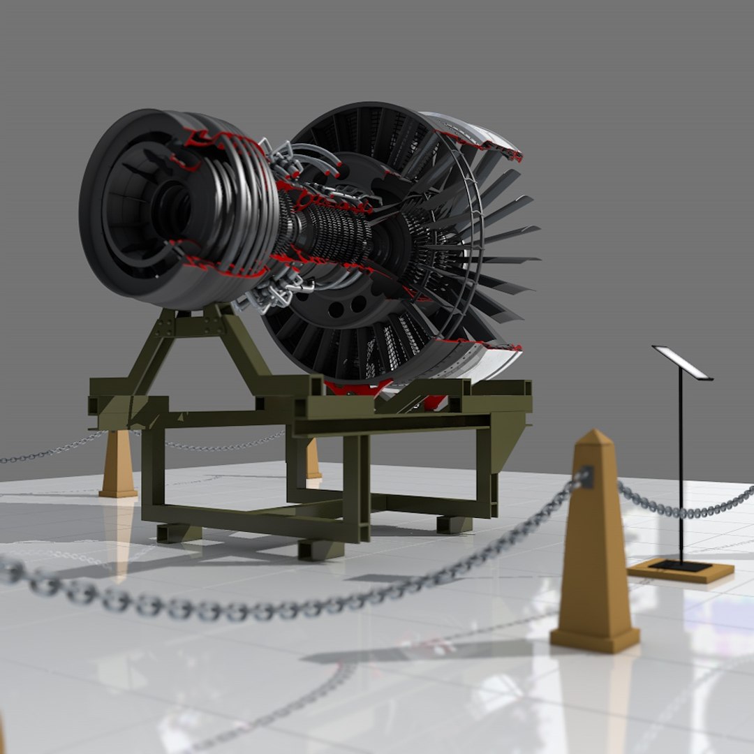 3d Aircraft Engine Model