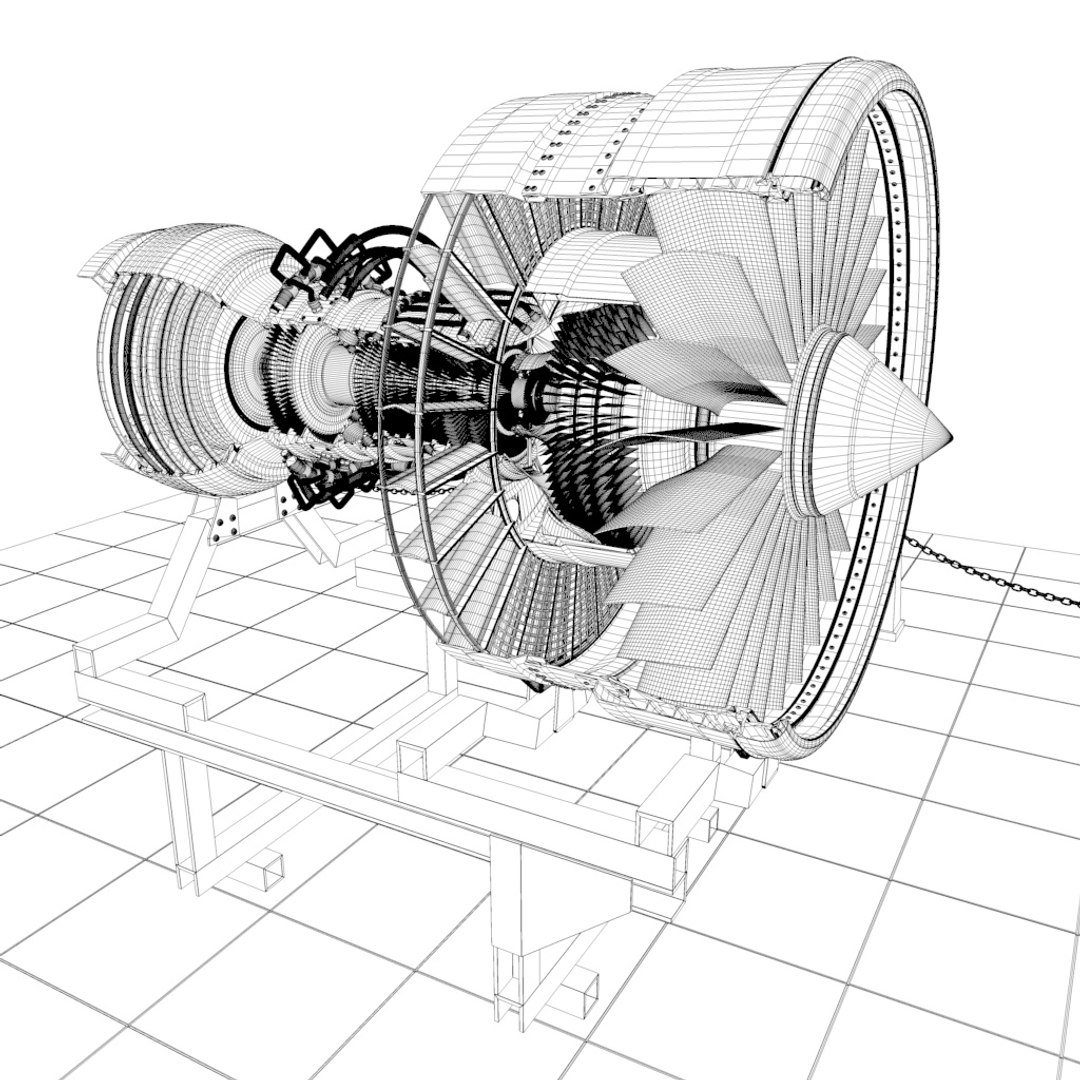 3d Aircraft Engine Model