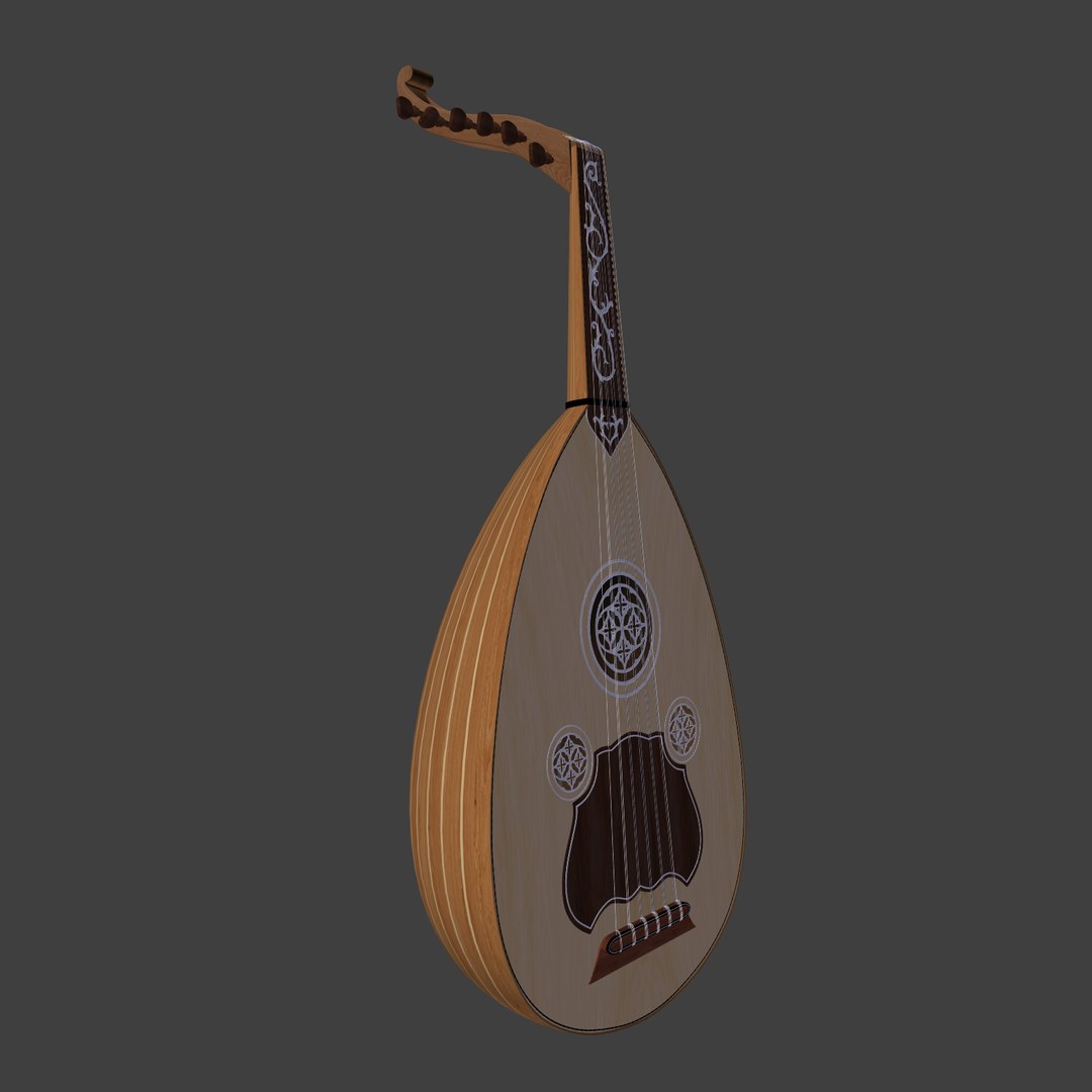 3d Lute Decorative