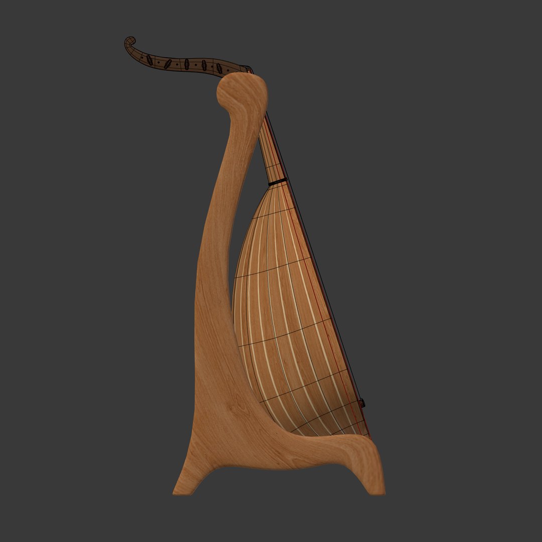 3d Lute Decorative