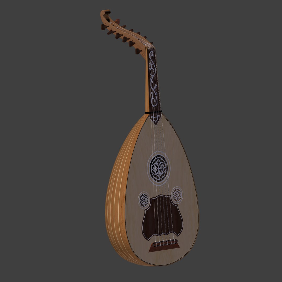 3d Lute Decorative
