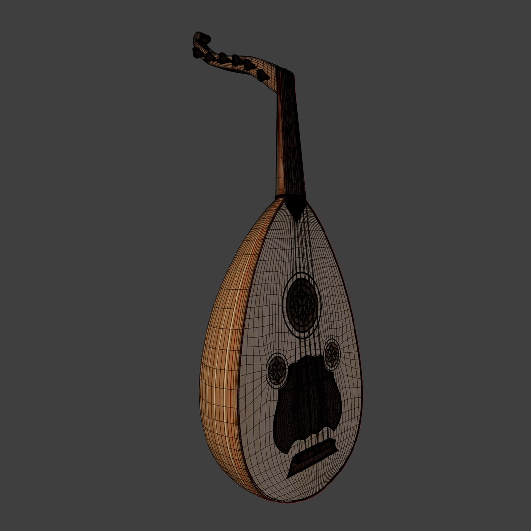 3d Lute Decorative