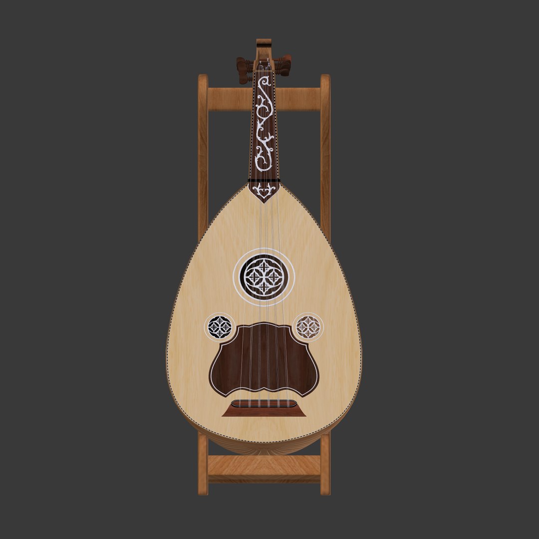 3d Lute Decorative