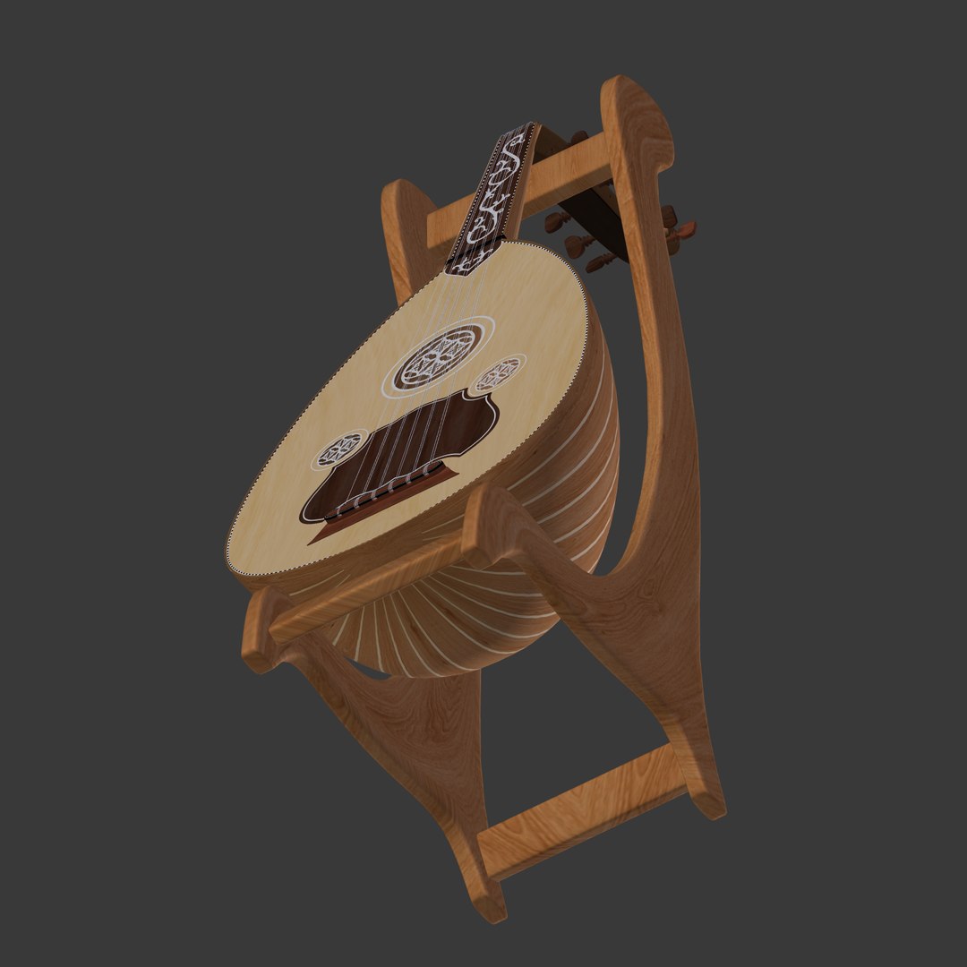 3d Lute Decorative