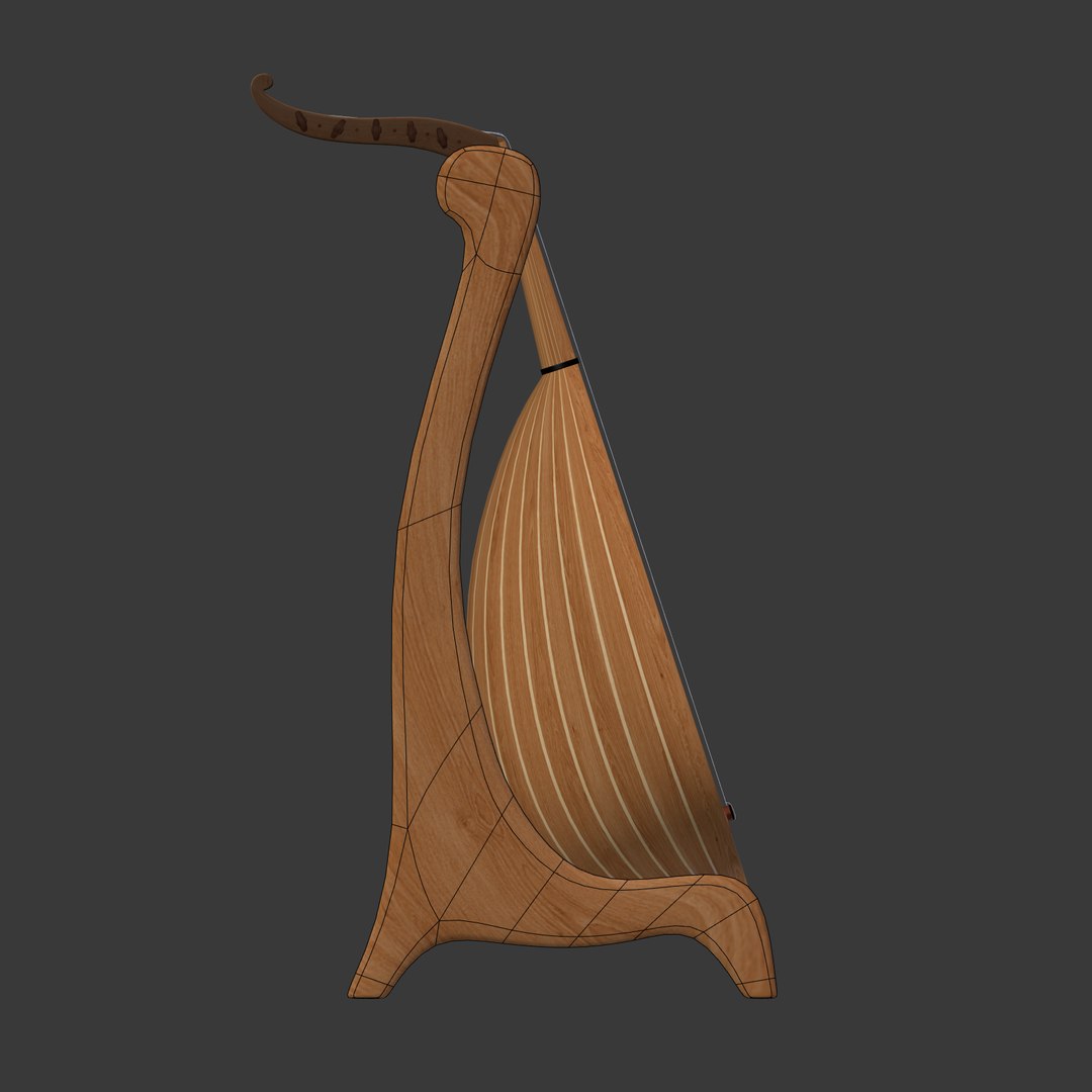 3d Lute Decorative