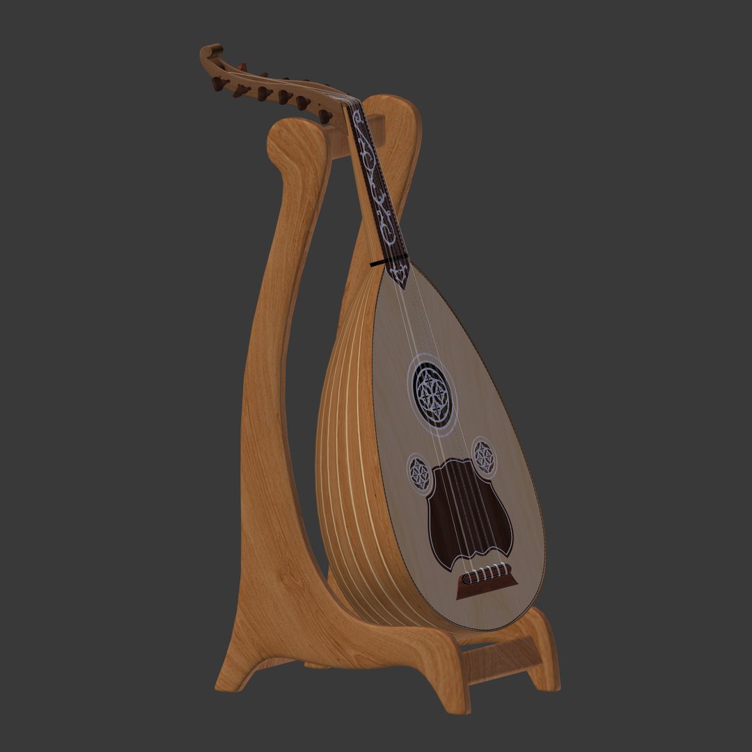 3d Lute Decorative