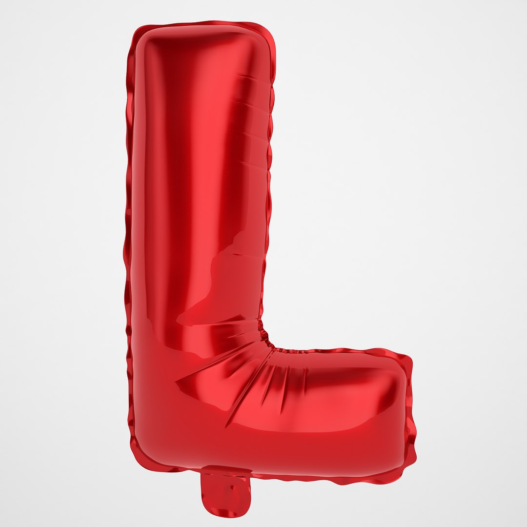 3D Balloon Letter L - TurboSquid 1384650