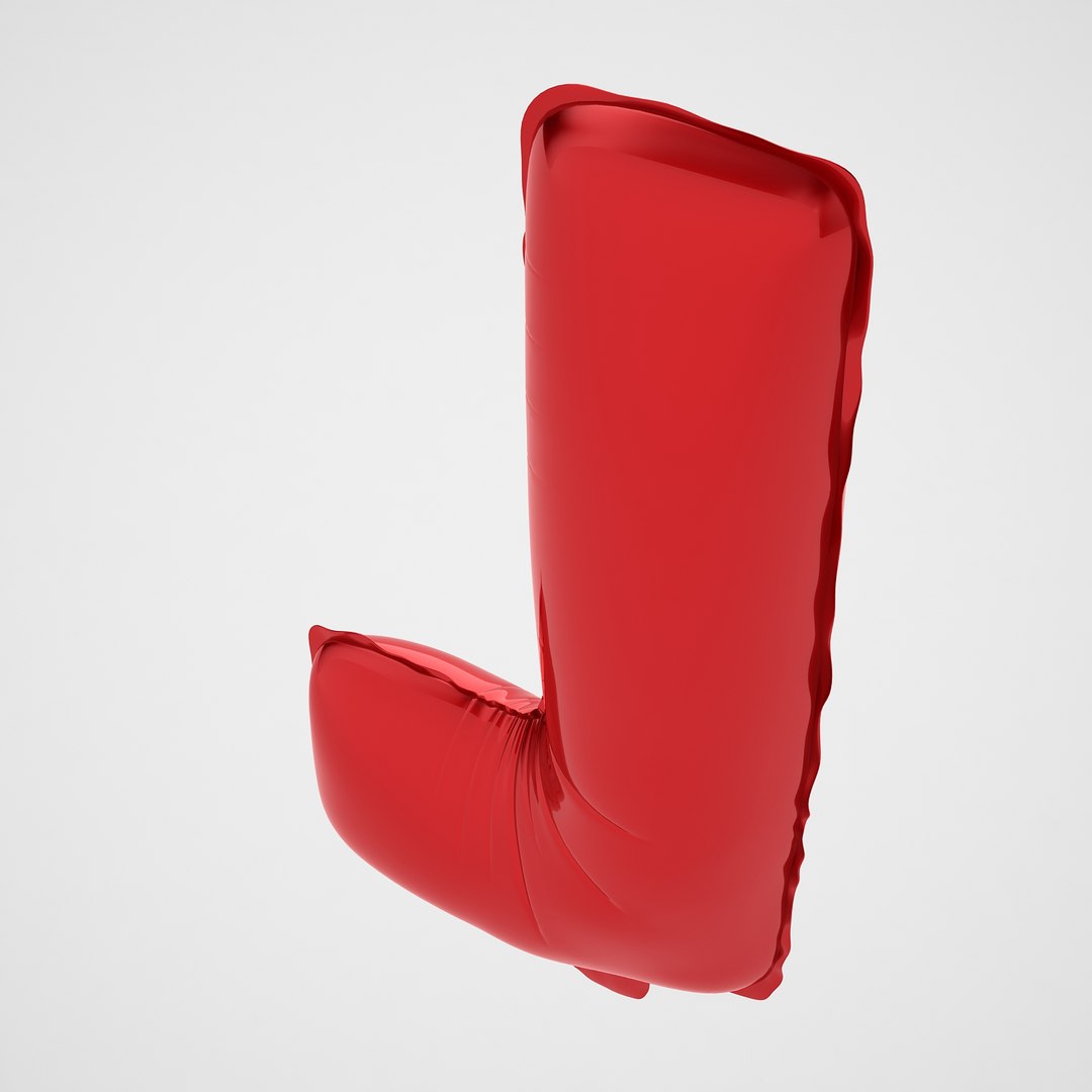 3D Balloon Letter L - TurboSquid 1384650