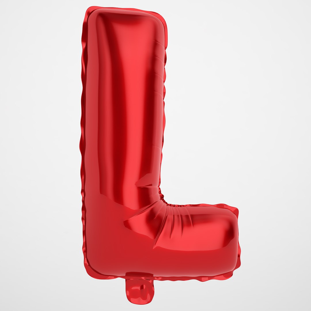 3D Balloon Letter L - TurboSquid 1384650