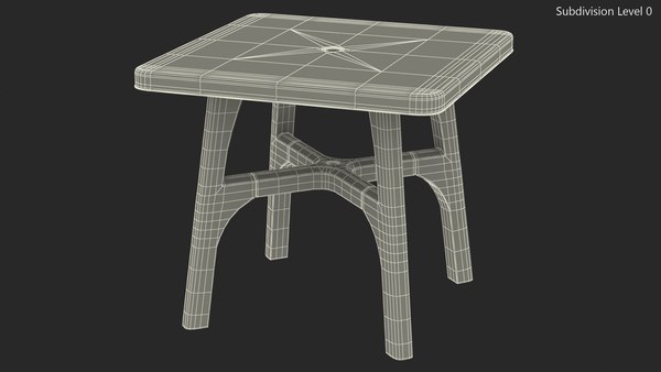 Plastic Outdoor Table Red 3D model - TurboSquid 1816338