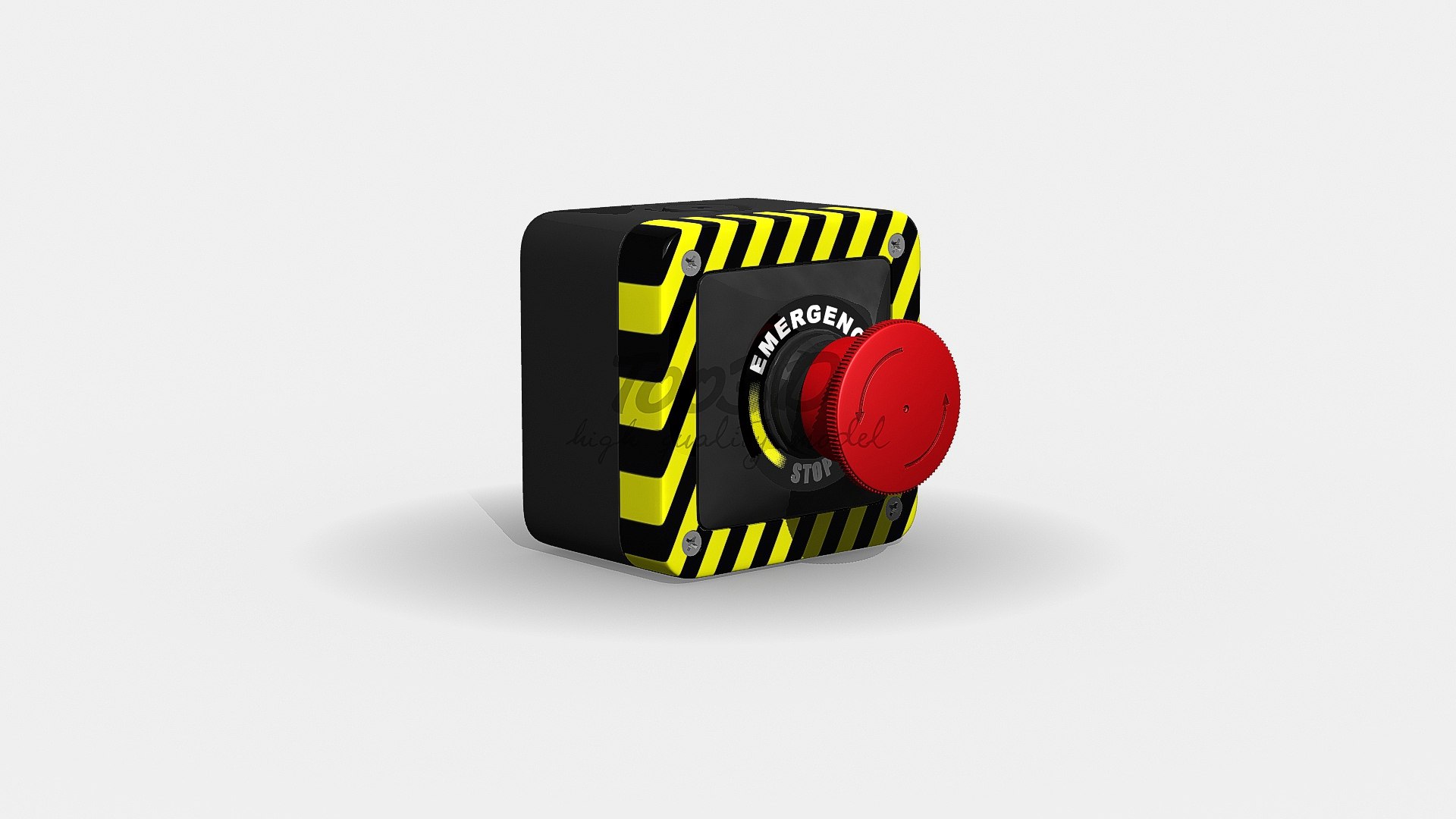 3d Panic Button Model