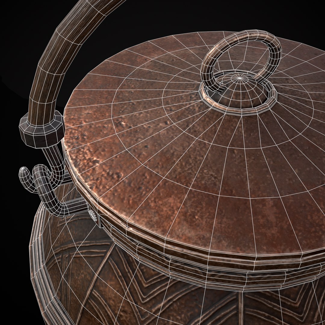3D Model Bronze Cooking Pot - TurboSquid 2386504