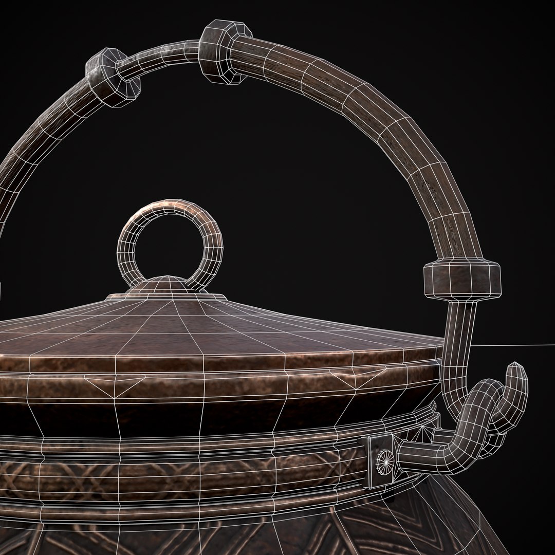 3D Model Bronze Cooking Pot - TurboSquid 2386504