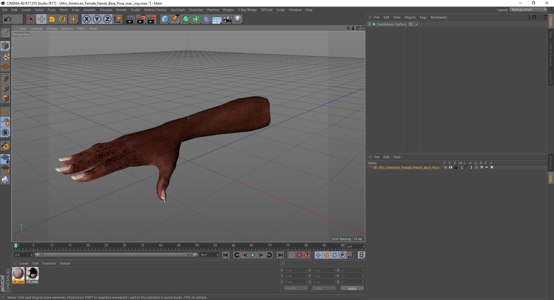 Afro American Female Hands Base Pose Model - TurboSquid 2169048