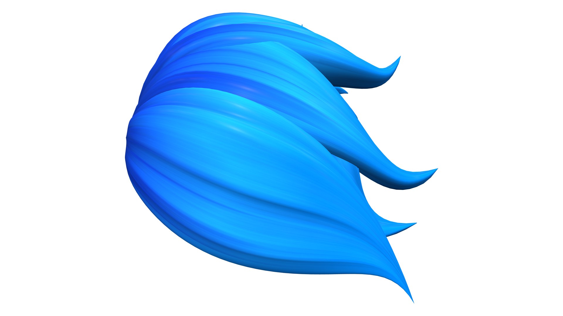 Punk Blue Hair 3D - TurboSquid 2000867