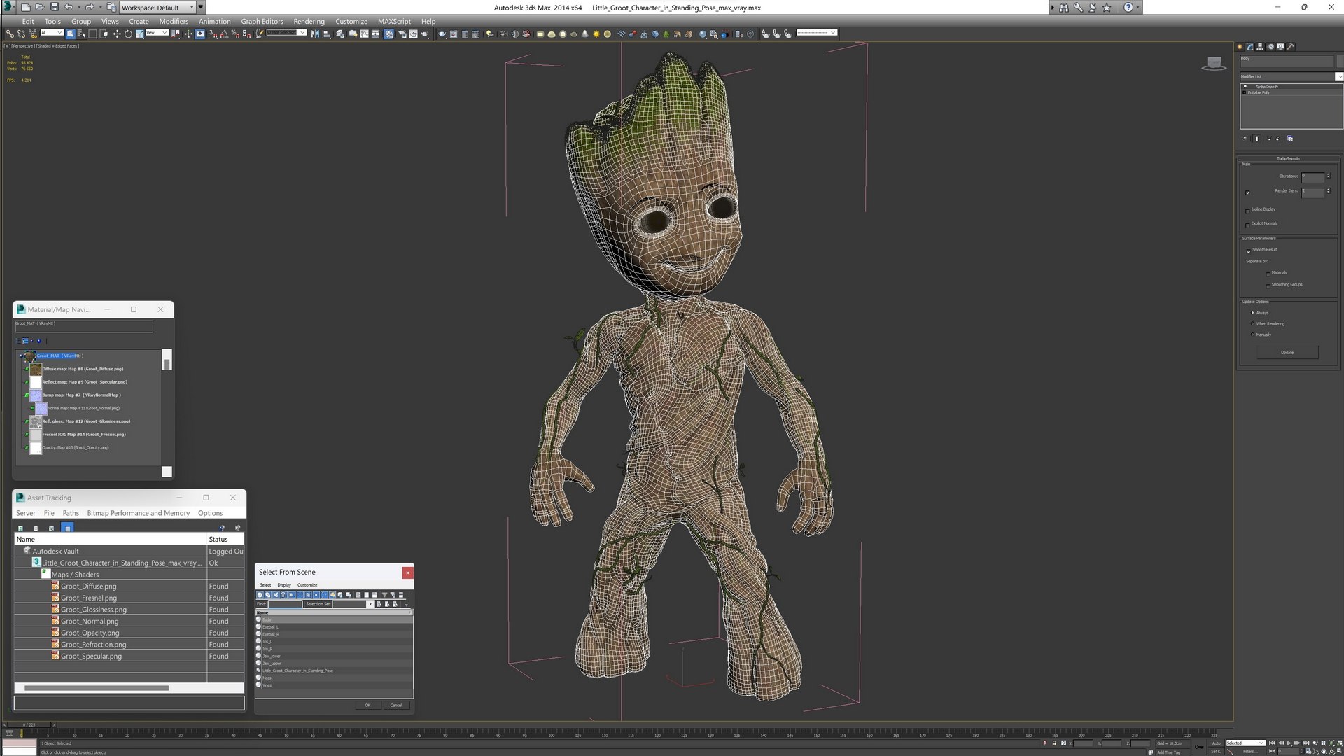 Little Groot Character In Standing Pose 3D Model - TurboSquid 2269730