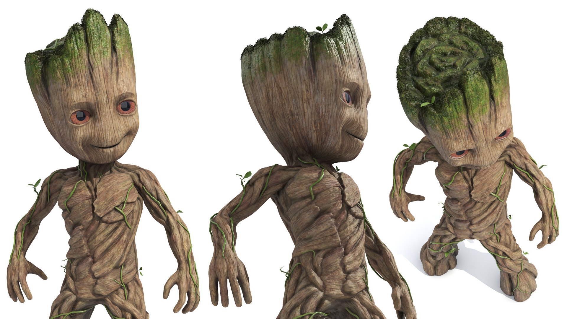 Little Groot Character In Standing Pose 3D Model - TurboSquid 2269730