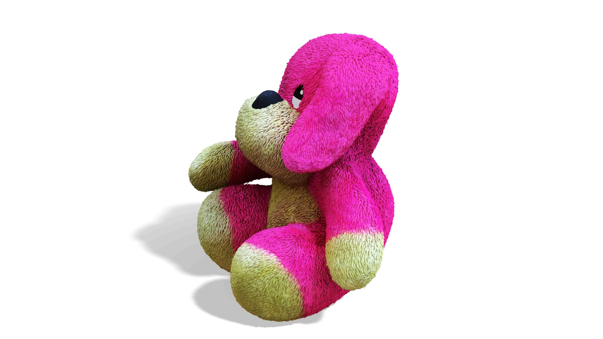 Plush toy pink dog 3D model - TurboSquid 1653494
