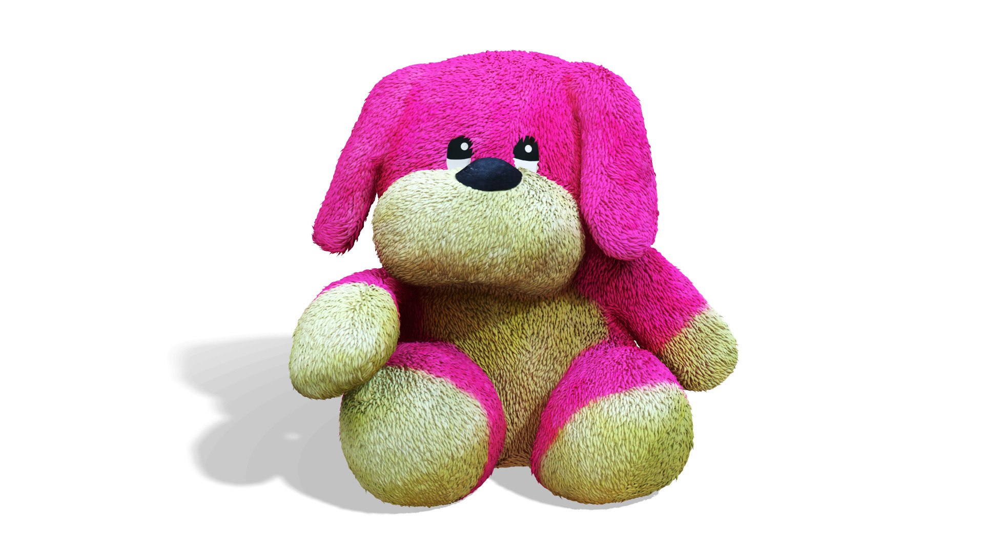 Plush toy pink dog 3D model - TurboSquid 1653494