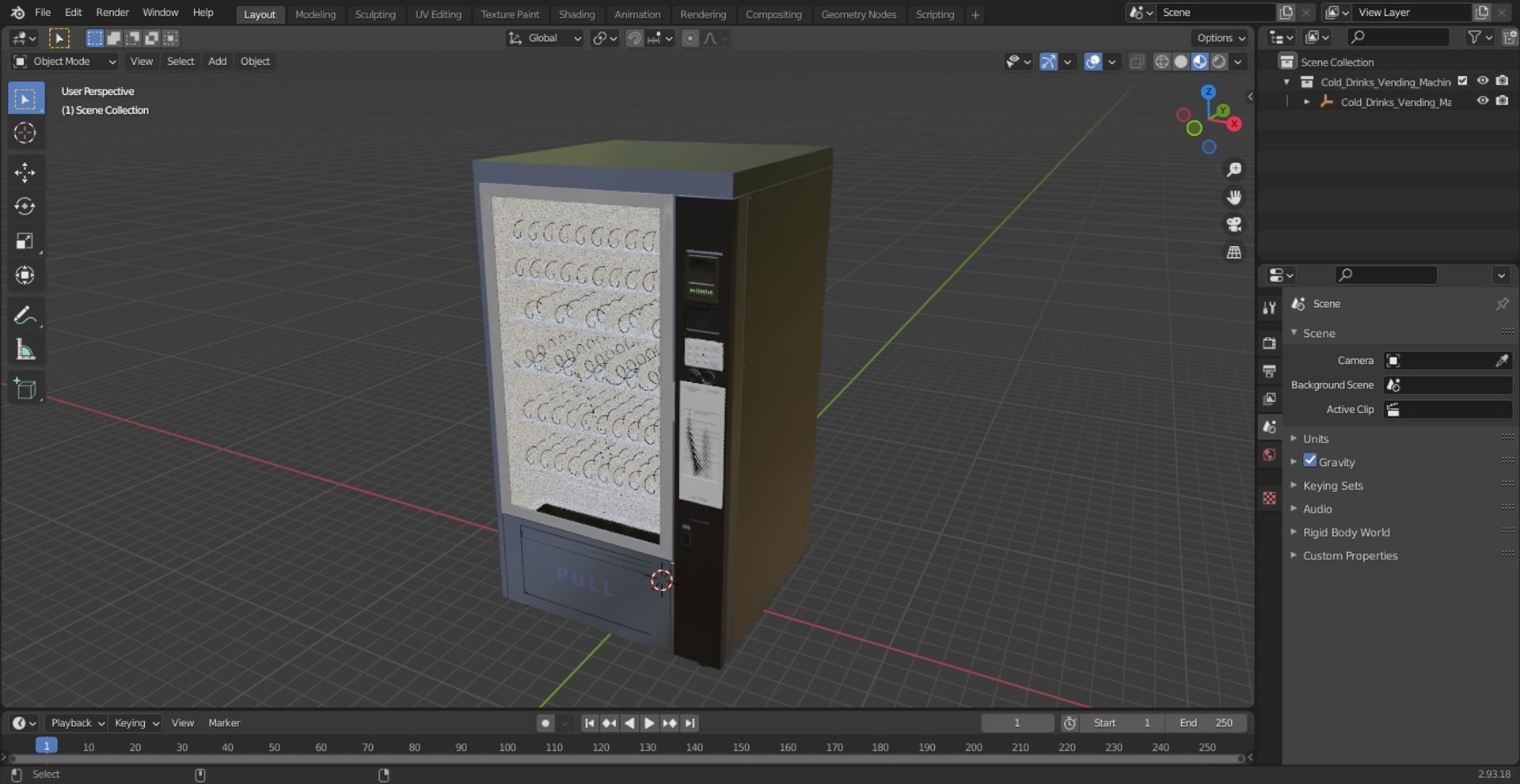 3D model Cold Drinks Vending Machine - TurboSquid 2141549