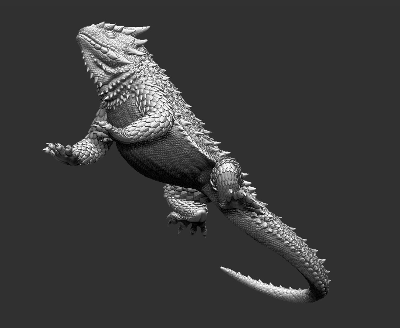 3D Model Lizard Animal Statue - TurboSquid 1608833