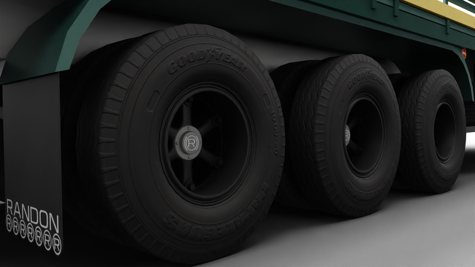 3D 1976 Randon 3-axle Flatbed Trailer Low Poly Model - TurboSquid 1932887