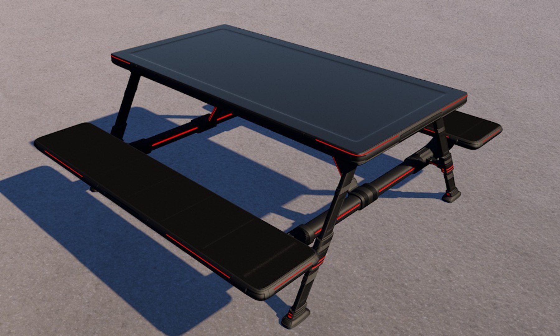 Futuristic Picnic Table 3d C4d