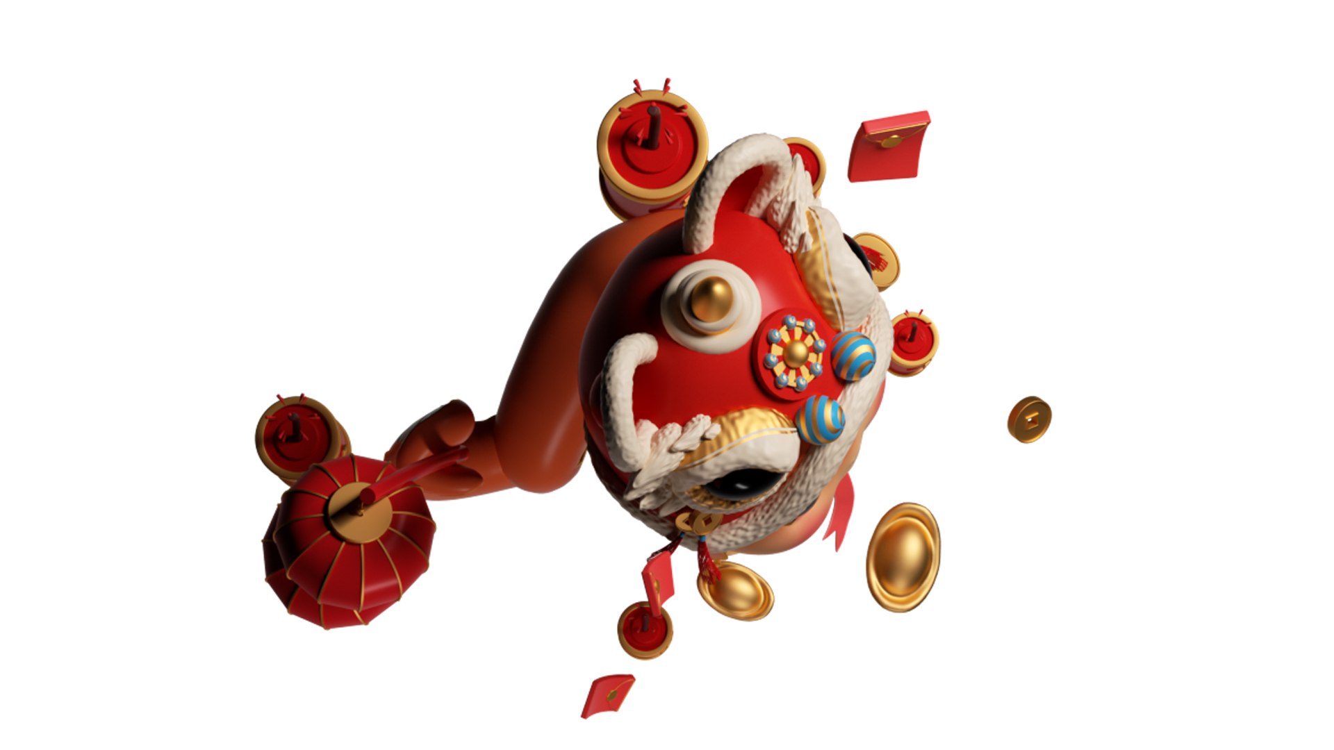 Chinese New Year Cute Chinese Zodiac Signs Snake Model - TurboSquid 2321154
