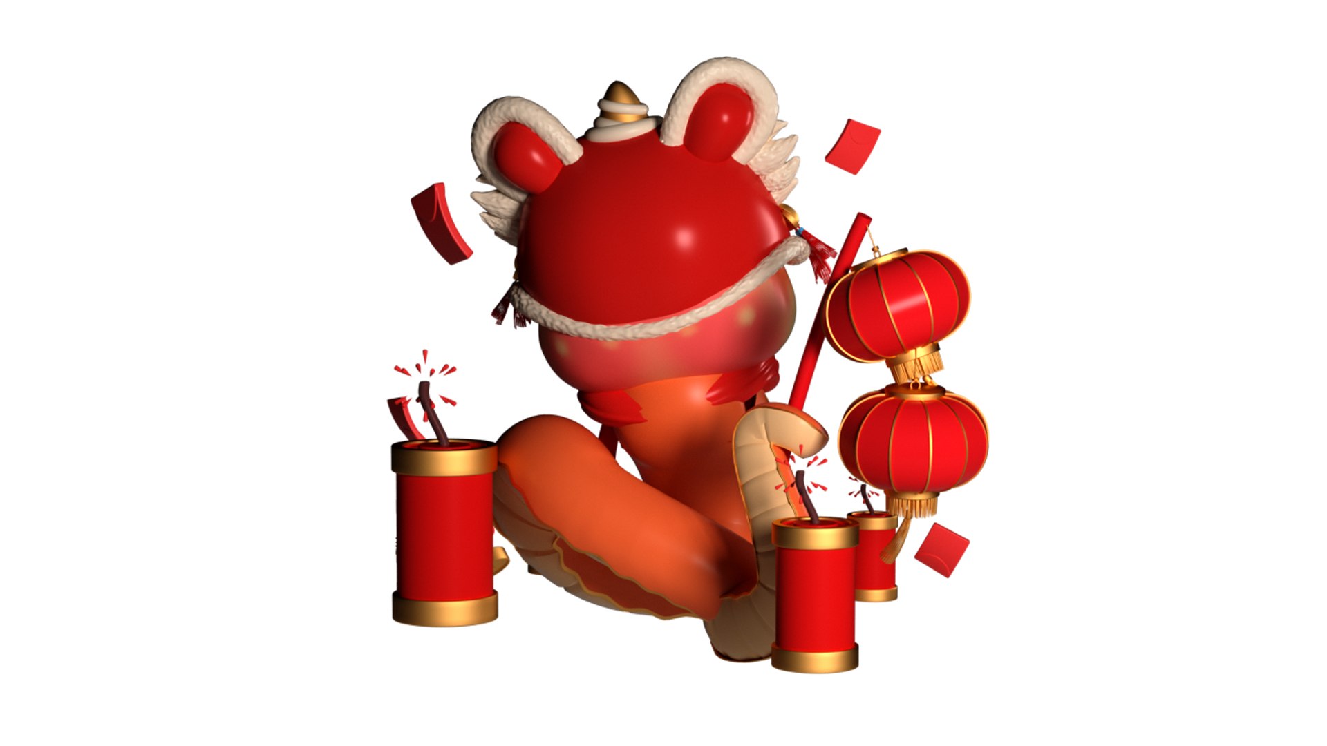 Chinese New Year Cute Chinese Zodiac Signs Snake Model - TurboSquid 2321154